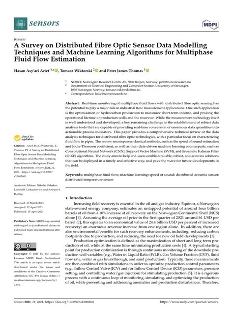 Survey On Fiber Optic Sensor Data Modelling Techniques And Ml Alforithms For Multiphase Flow