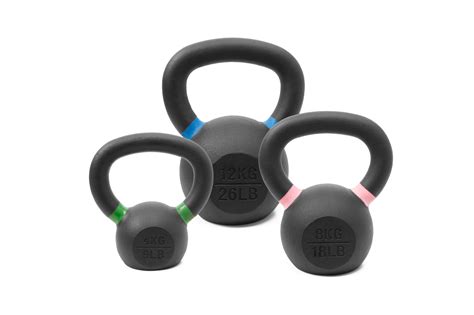 Pivot Fitness Premium Cast Iron Kettlebell Combi Set 24 Kg Helisports