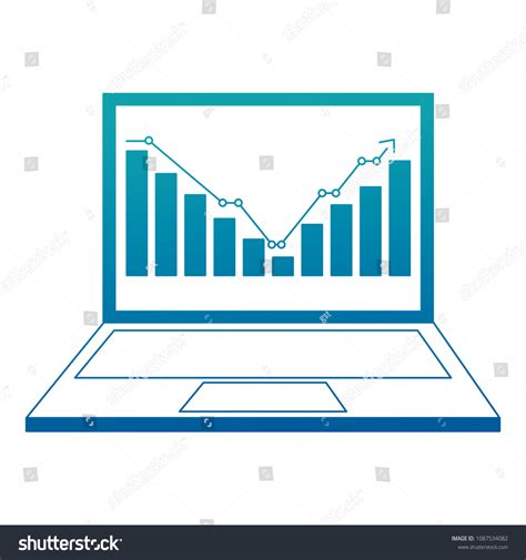 Statistic Bar Graph Business Screen Computer Stock Vector Royalty Free 1087534082 Shutterstock
