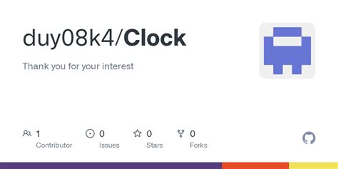 GitHub Duy K Clock Thank You For Your Interest