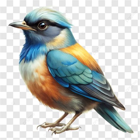 검은 배경에 고립 된 다채로운 새 클립 아트 그림 다채로운 새 그림 파랑새 만화 귀여운 새 클립 아트 Png 일러스트 및