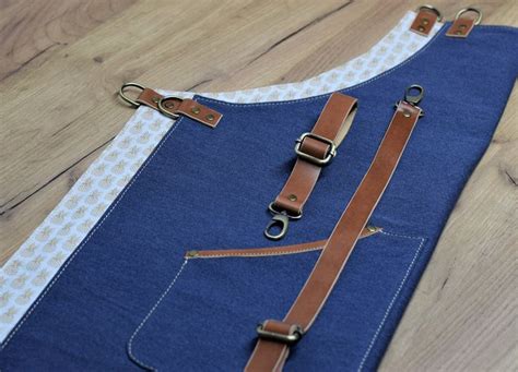 Barber Apron With Big Pockets Aprons For Women Mens Apron Etsy