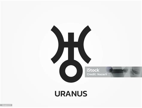 Uranus Astrology Symbol Zodiac Astronomy And Horoscope Sign Isolated