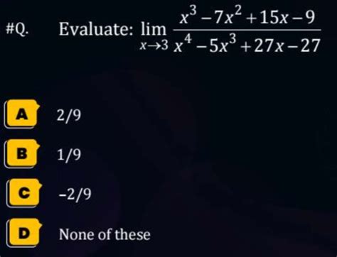 Calculus Evaluate The Limit Without Using L Hospital Rule
