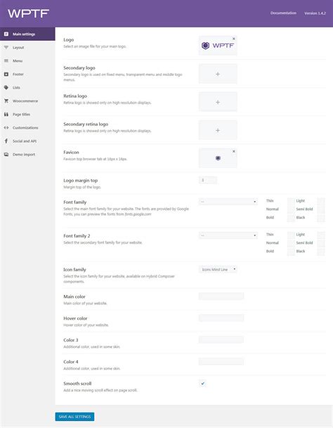 Theme Options Panel Wordpress Theme Framework
