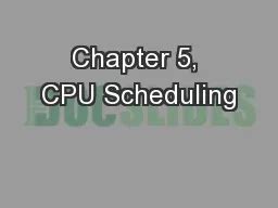 Ppt Chapter Cpu Scheduling Powerpoint Presentation