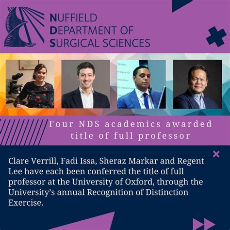 Nuffield Department Of Surgical Sciences University Of Oxford On
