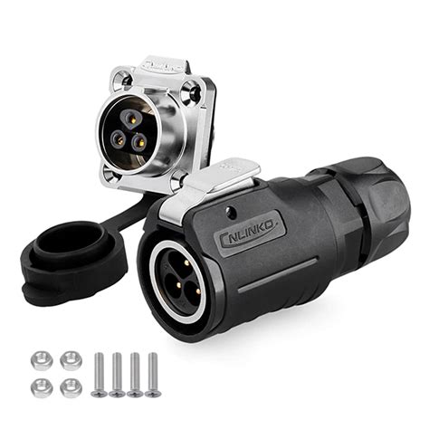 Buy Cnlinko 3pin Male Female Plug Socket Industrial Waterproof Power