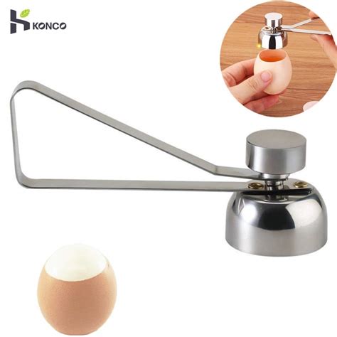 Konco 124pcs 달걀 스테인레스 스틸 달걀 오프너 도구 소프트 하드 삶은 계란 계란 차단기 도구 주방 도구egg