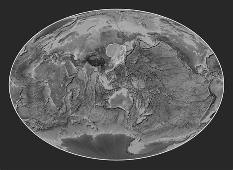 Amur Tectonic Plate Grayscale Fahey Boundaries Stock Illustration Illustration Of Disaster