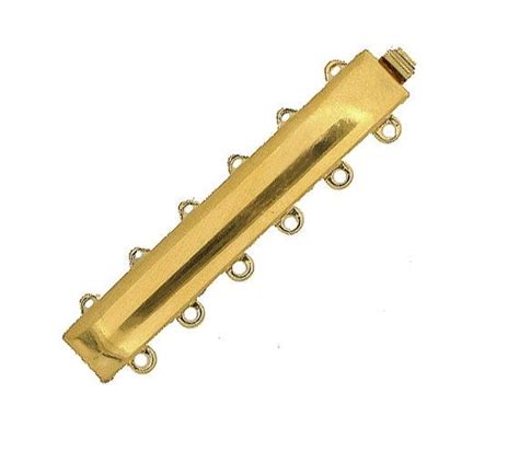 Six Strand Gleaming Slider Bracelet Clasp In Gold Or Platinum Etsy