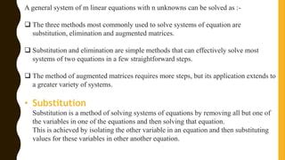 Linear Equations And Thier Use In Practical Life PPTX