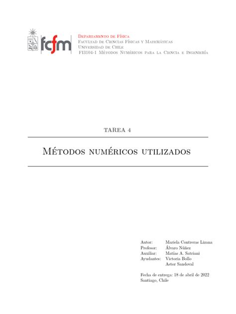 Métodos Numéricos Pdf Análisis Numérico Ecuaciones