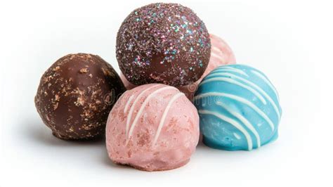 Assortment Of Colorful Chocolate Truffles Stock Illustration