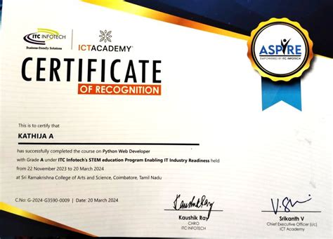 kathija a on linkedin python web ict itc full django flask html database software