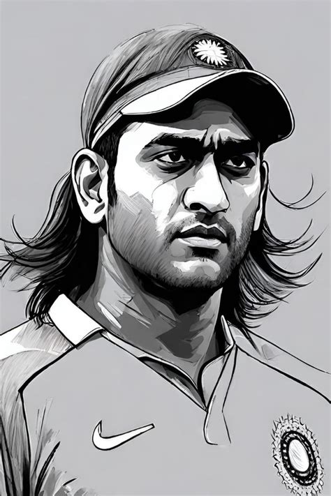 Ms Dhoni Pencil Sketch In 2024 Sketches Pencil Sketch Pencil