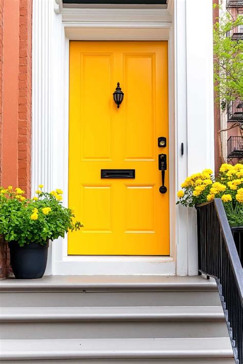 25 Mustard Yellow Front Door White House Looks To Relish Every Day