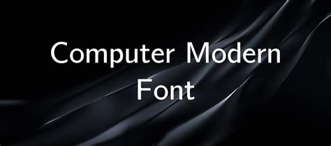 Computer Modern Font Free Download