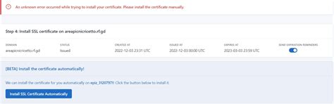 Errore Ssl Certificate Sito Web Hosting Support Infinityfree Forum