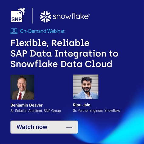 Snp Group On Linkedin Flexible Reliable Sap Data Integration To Snowflake Data Cloud