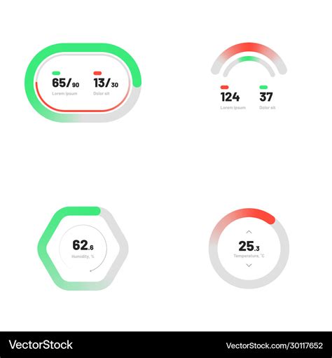 Control Knob Used For Regulating Dashboard Ui And Vector Image