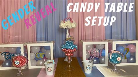 Gender Reveal Candy Table Ideas