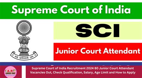 Supreme Court Of India Recruitment 2024 Ar Carrier Point