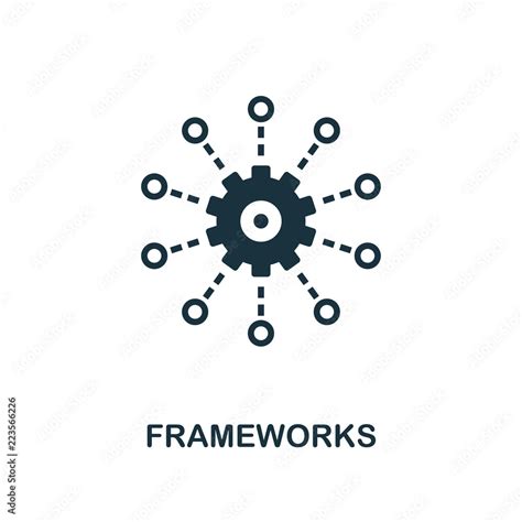 Frameworks Icon Monochrome Style Design From Big Data Icon Collection Ui Pixel Perfect Simple