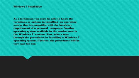 Windows 7 Installation Step By Step Pdf
