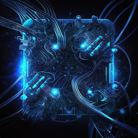 Premium Ai Image Abstract Circuit Cyberspace Design Created With Generative Ai Technology