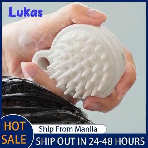 Silicone Shampoo Brush Hair Cleaning Comb Mini Head Meridian Massage