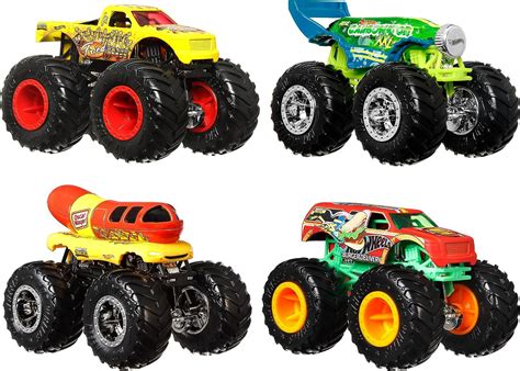 Hot Wheels Monster Trucks 164 Scale Set Of 4 Giant Wheels The