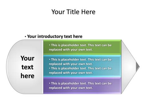 Powerpoint Slide Text Box Diagram Multicolor Text Boxes Tg