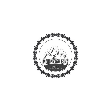 Premium Vector Mountain Bike Logo Illustration With Chain Loop
