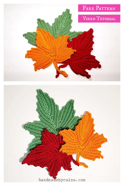 Maple Leaf Free Crochet Pattern And Video Tutorial