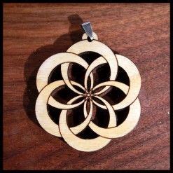 NakGeo Naked Geometry Geometric Jewelry Pendant Flower Of Life