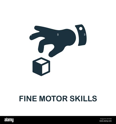 Fine Motor Skills Icon Monochrome Sign From Cognitive Skills