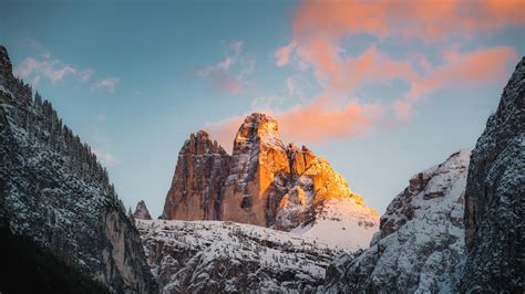 Tre Cime Di Lavaredo Wallpaper 4K Italy Mountain Range