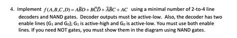 solved implement f a b c d abˉd bcˉdˉ aˉbˉc ac using a