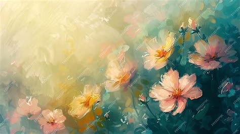 Premium Photo Floral Background With Copy Space Romantic Soft