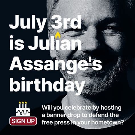 Julian Assange Birthday Banner Drop Indybay