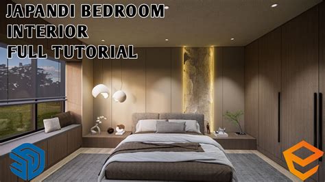 Japandi Bedroom Interior On Sketchup Enscape Yk Renderworks Youtube