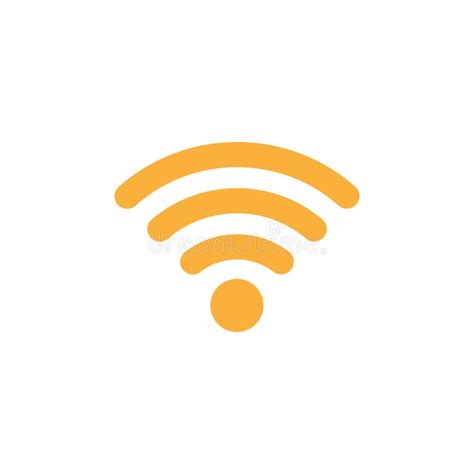 Orange Wifi Signal Icon Vector Stock Vector Illustration Of Broadcast