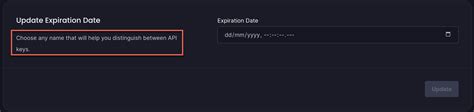 🐛 Bug Report Api Keys Update Expiration Date Incorrect Description