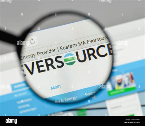 Milan Italy August 10 2017 Eversource Energy Logo On The Website
