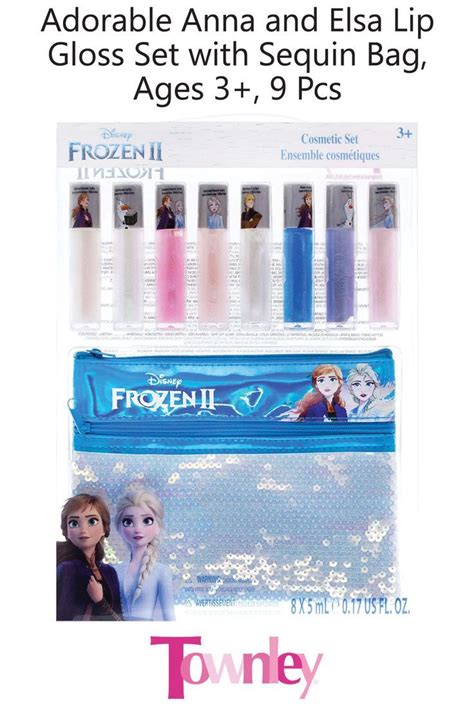 Disney Frozen 2 Townley Girl Anna And Elsa Lip Gloss Set With Sequin