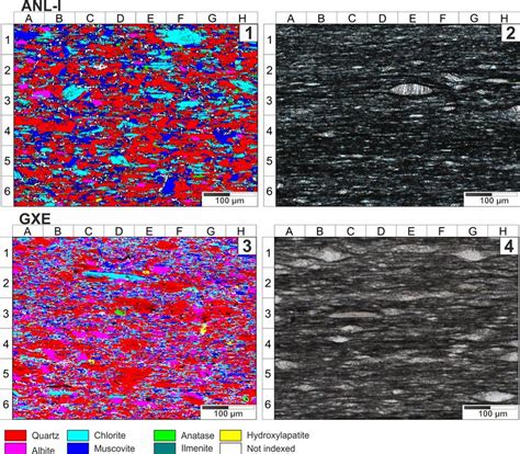 Ebsd Mineral Phase Maps 21 And 23 Versus Transmitted Light Optical
