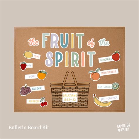 Fruit Of The Spirit Bulletin Board Kit Families Of Faith