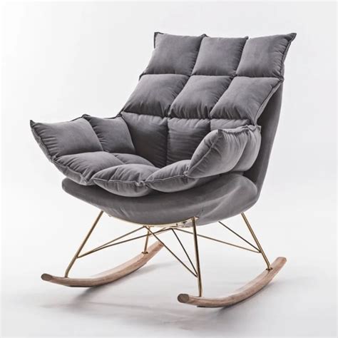 게으른 소파 흔들 의자 북유럽 거실 홈 가구 현대 간단한 침실 작은 아파트 라운지 의자 발코니 레저긴 의자 Aliexpress