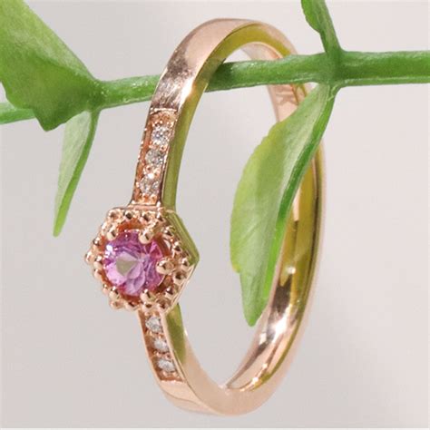 14k 18k 라일락 핑크 사파이어 반지 555750원 아몬즈 주얼리